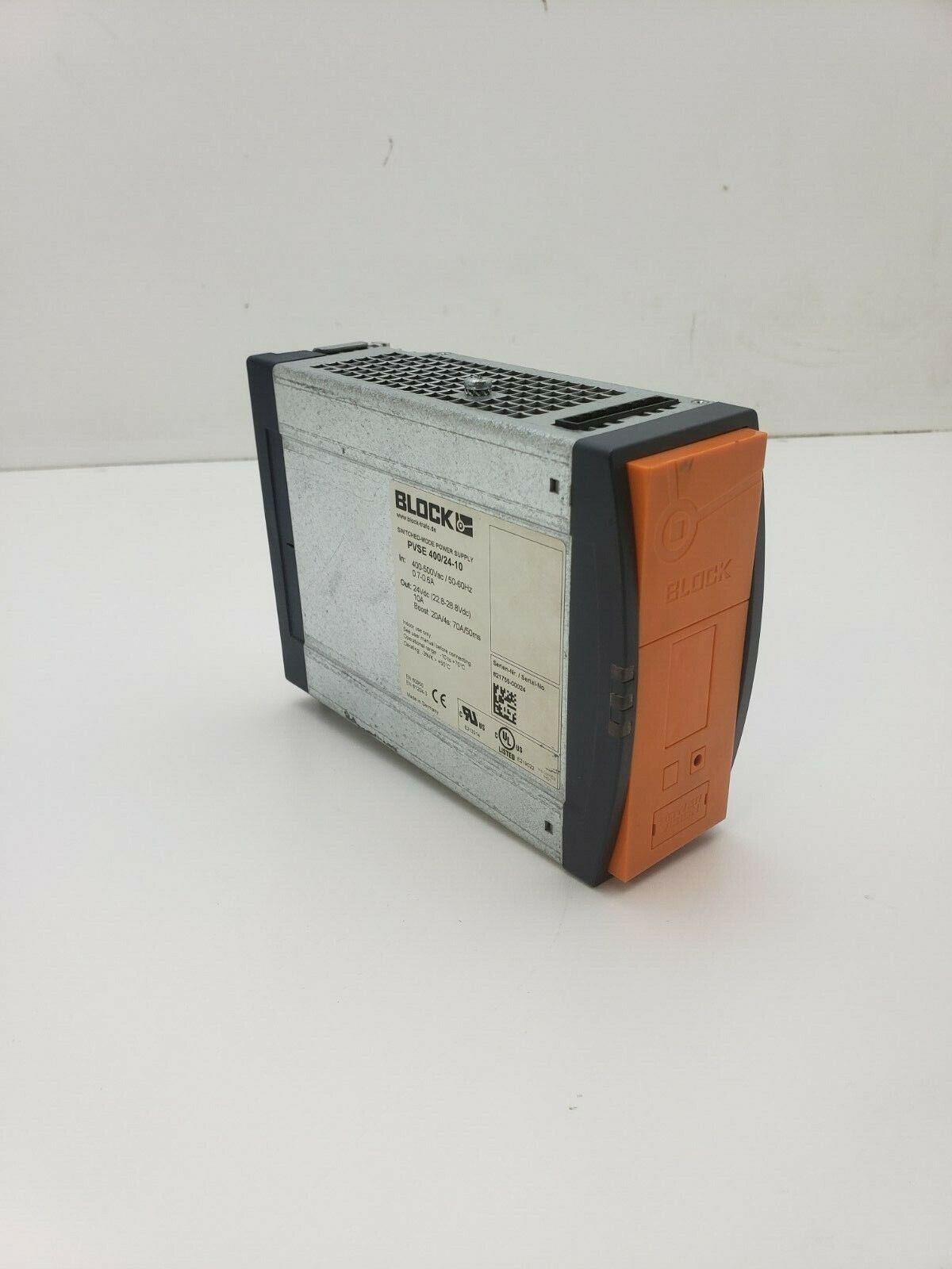 Block PVSE 400/24-10 AC/DC DIN Rail Power Supply 400-500 VAC IN 24VDC ...