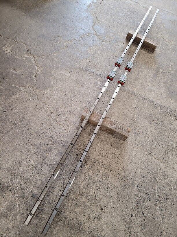Hiwin HGR30C Linear Guide Rail HGR30 117" 2989mm 4x HGH30CA 130FAT-1A ...